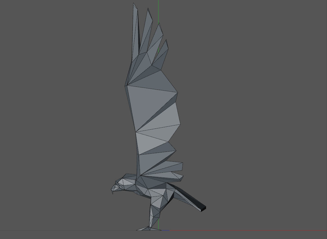 Low-poly eagle origami 3D model 3D printable | CGTrader