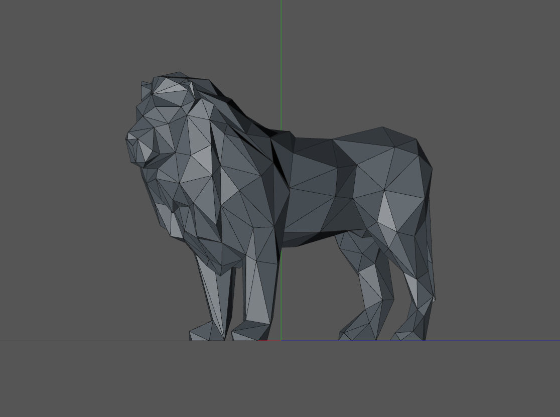 low poly leon lion 3D model 3D printable | CGTrader