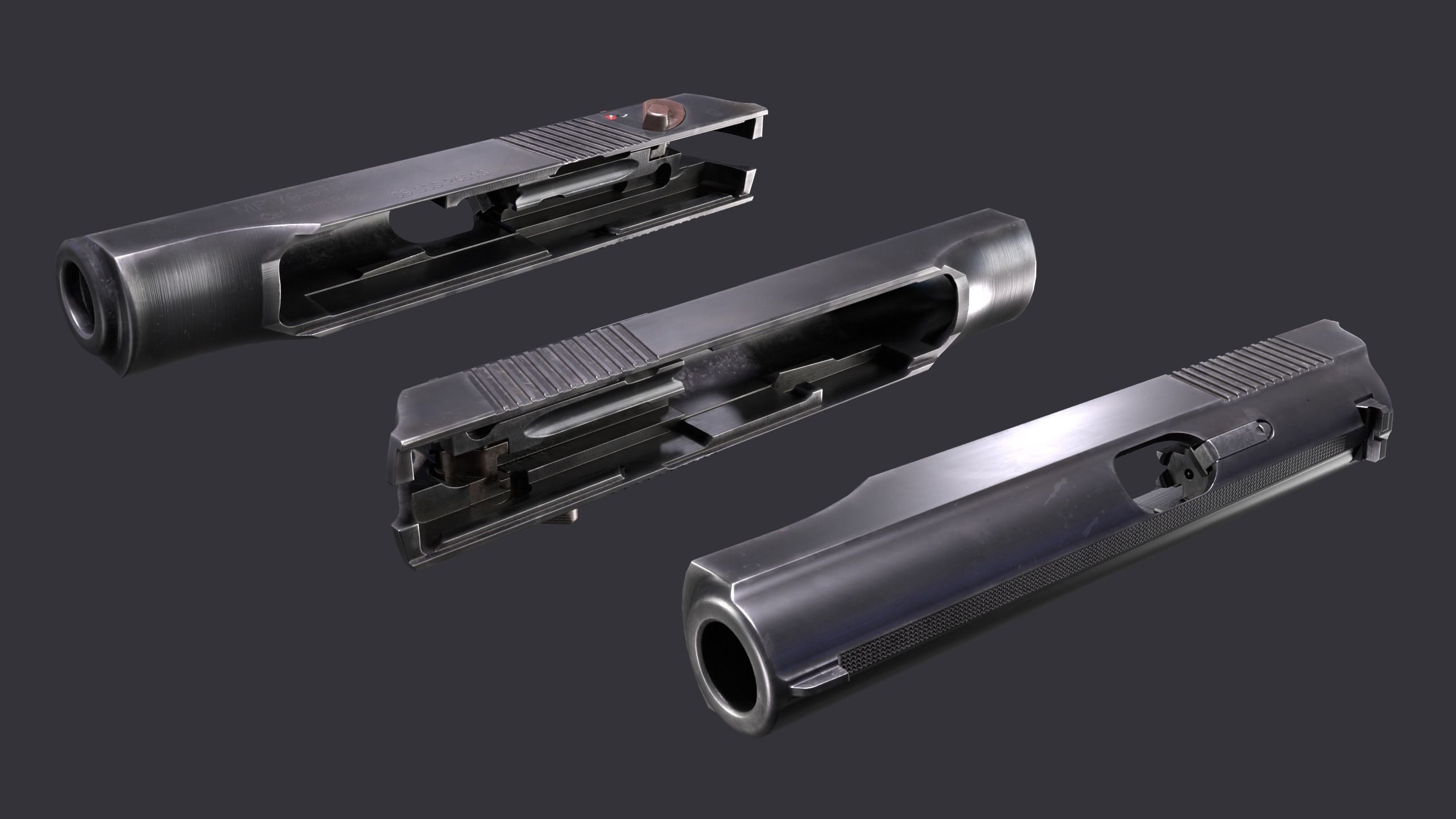 3D model Makarov gun disassemble VR / AR / low-poly | CGTrader