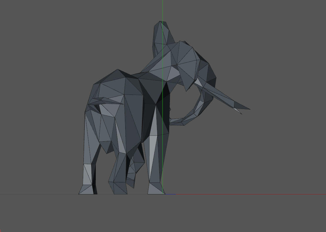 Low poly elephant 3D model 3D printable | CGTrader