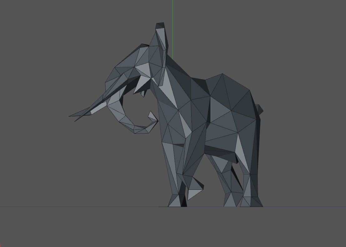 Low poly elephant 3D model 3D printable | CGTrader