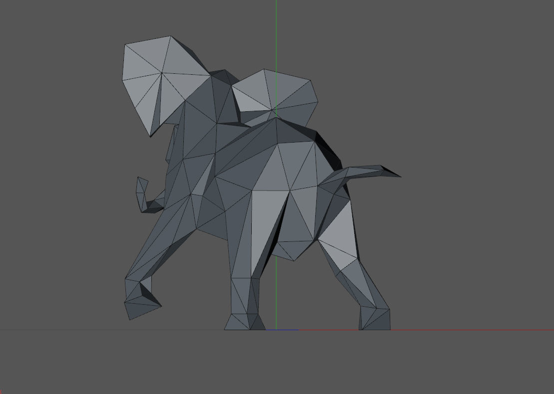 Low poly elephant 3D model 3D printable | CGTrader