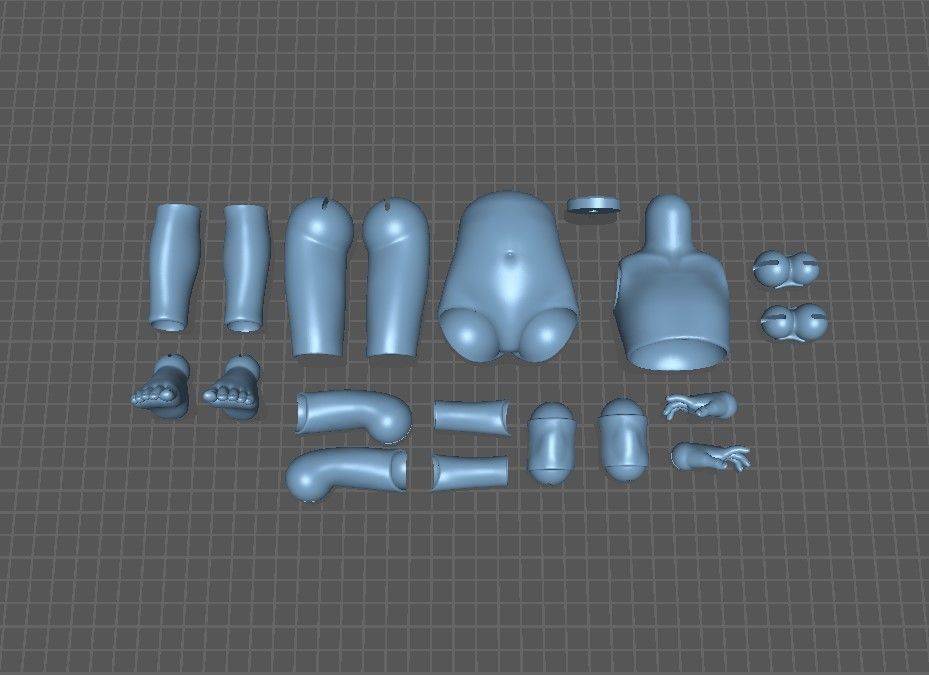 BJD doll body 27cm 3D model 3D printable | CGTrader