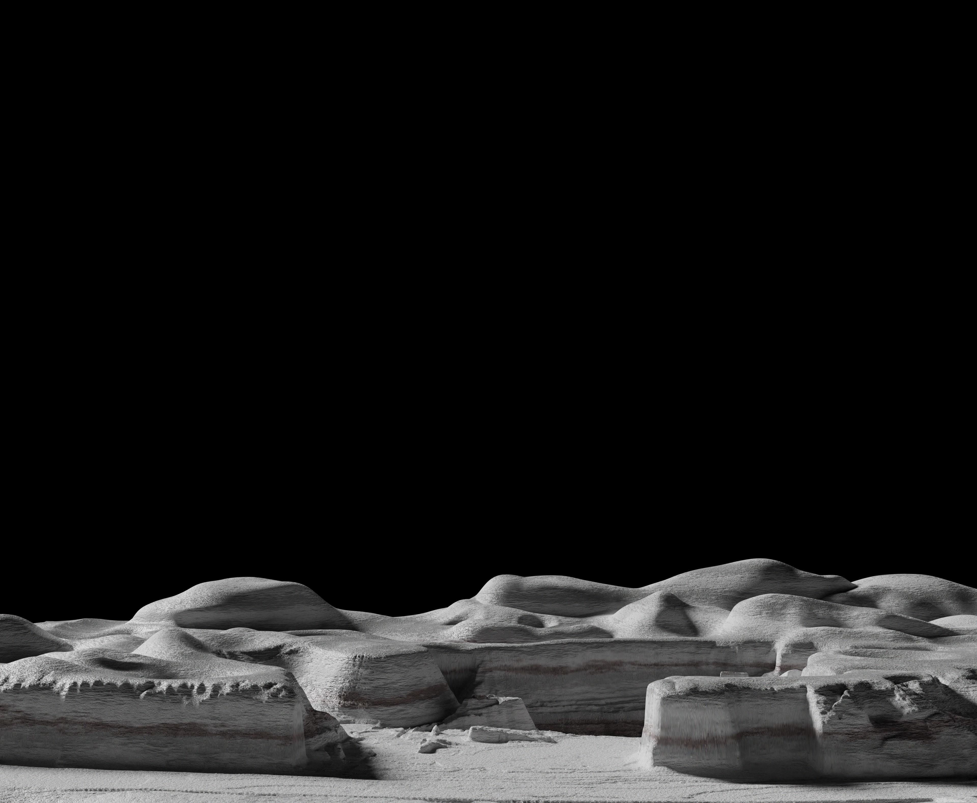 Moon open pit mining quarry 3D model | CGTrader