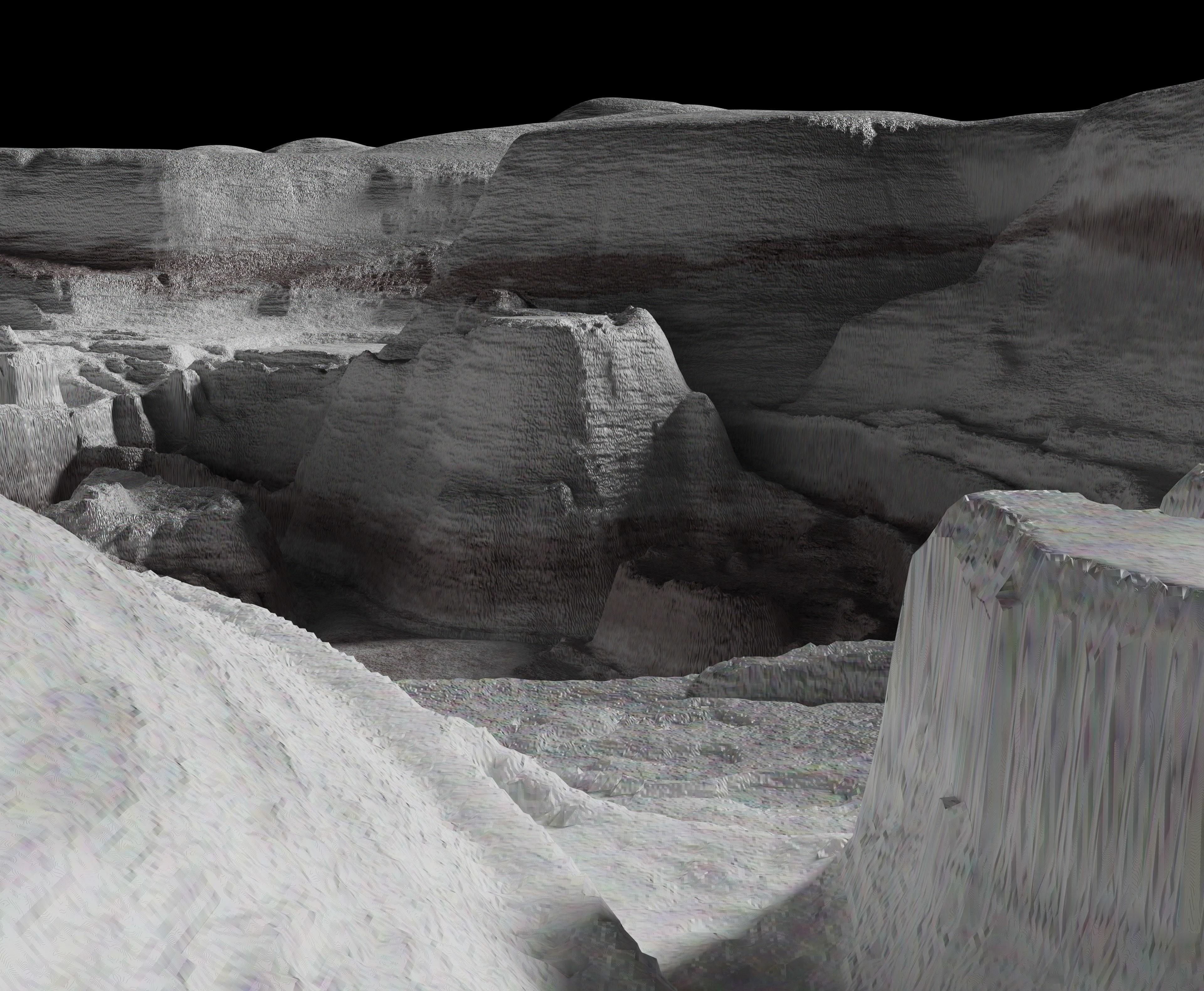 Moon open pit mining quarry 3D model | CGTrader