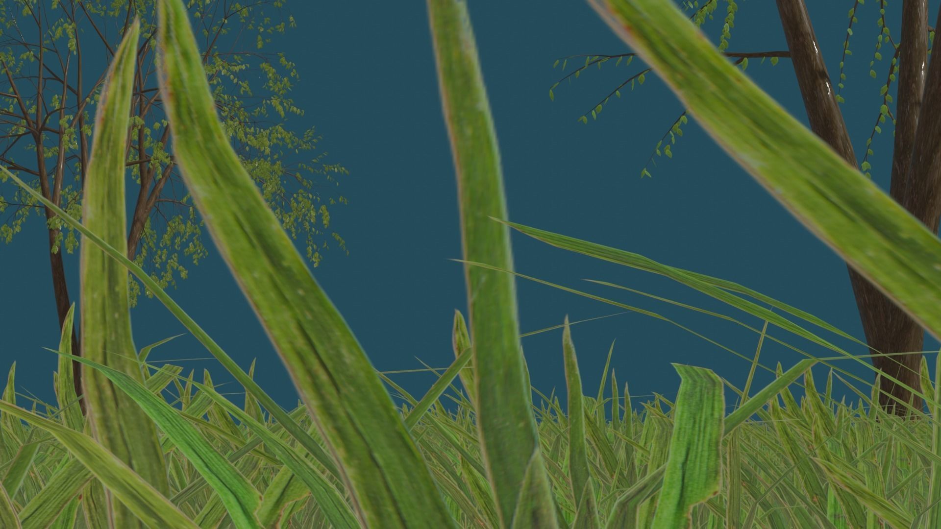 Grassy landscape free 3D model | CGTrader