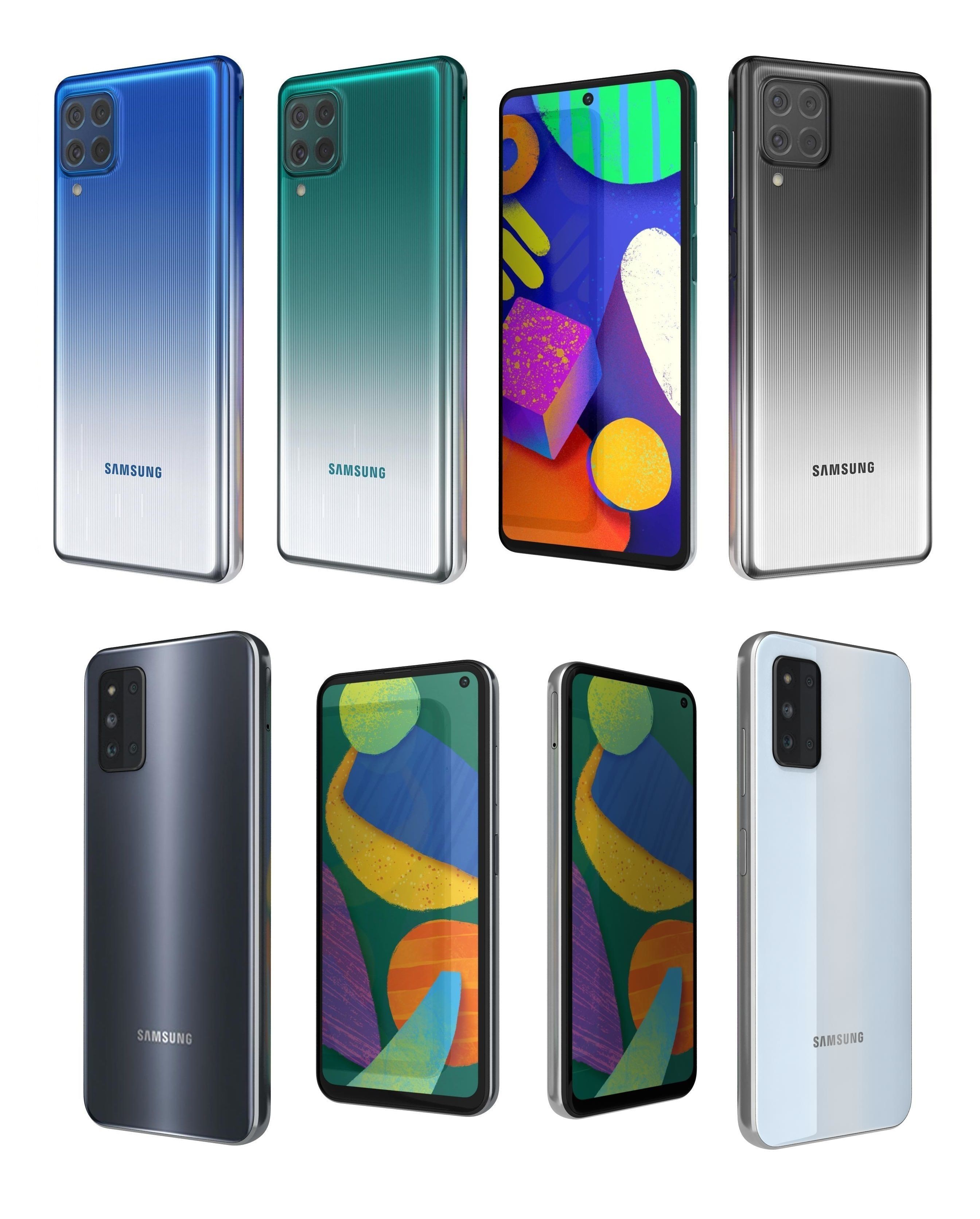 Samsung Galaxy F52 5G And F62 3D model | CGTrader