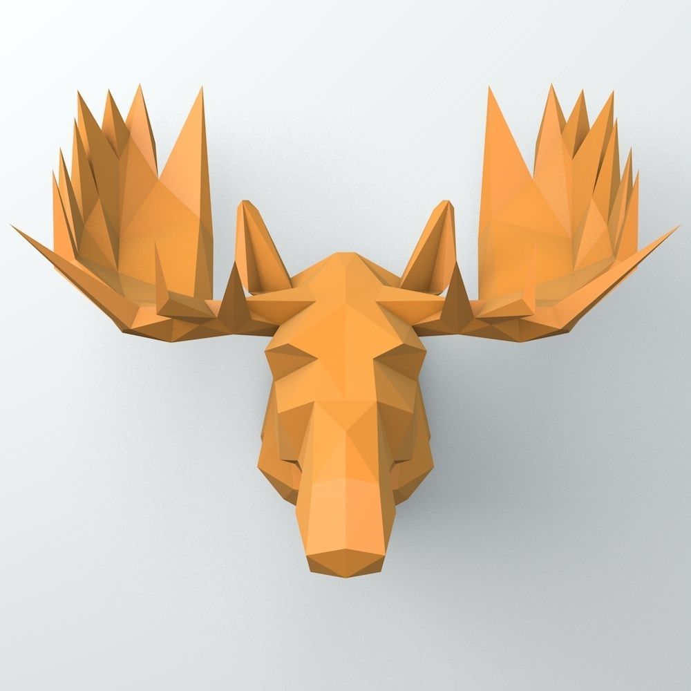 Head moose 3D model 3D printable | CGTrader