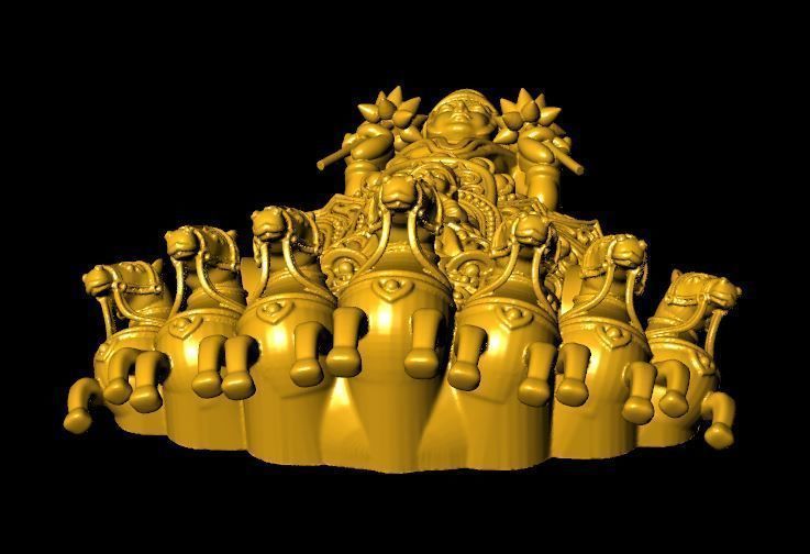 lakhsmi bhagwan with rath 3D model 3D printable | CGTrader