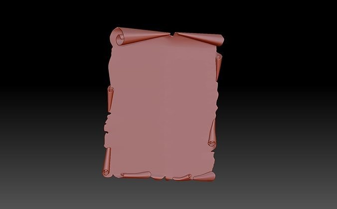 Parchment scroll 3D model 3D printable | CGTrader