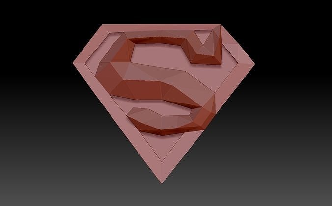 Superman logo 3D model 3D printable | CGTrader