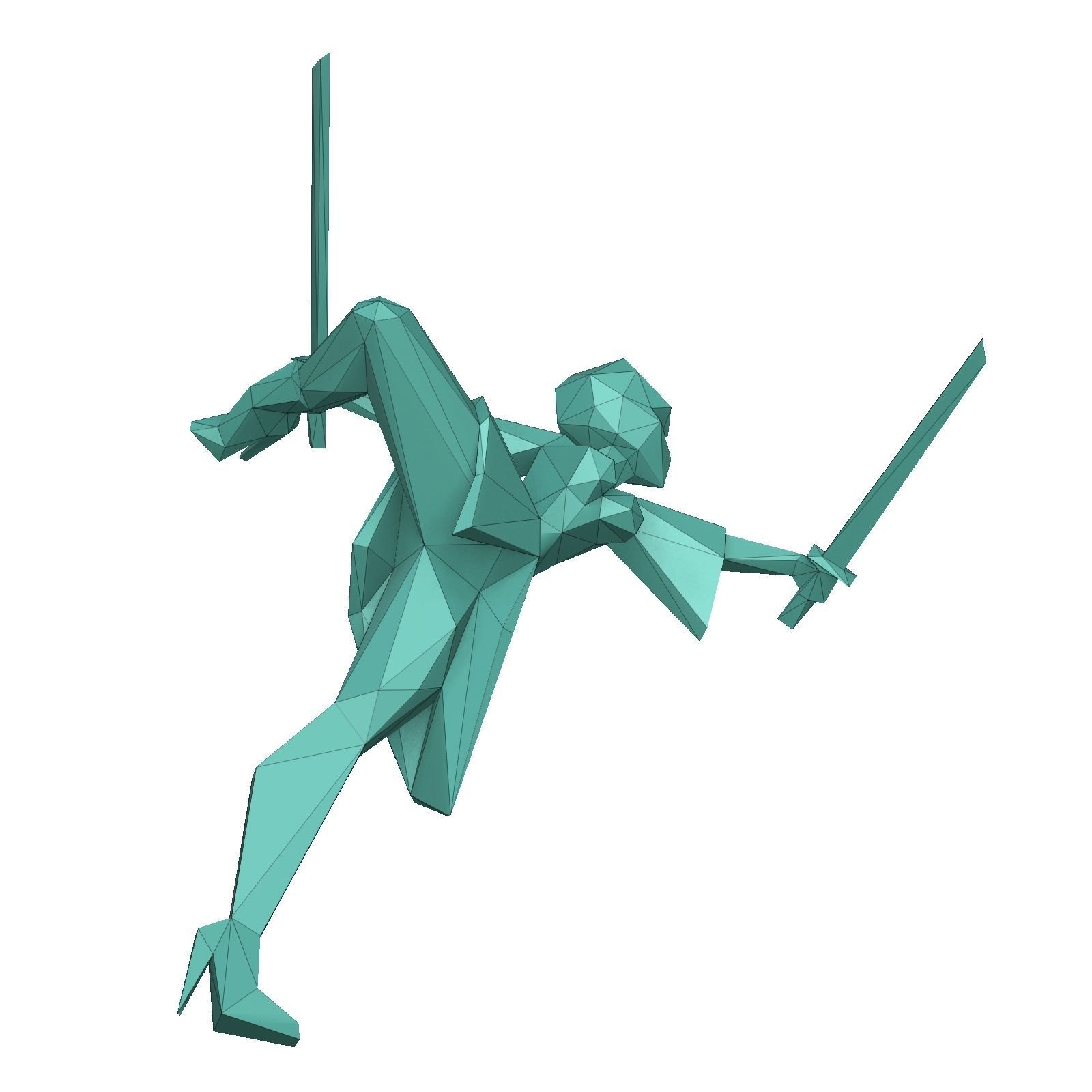 Low poly ninja 3D model 3D printable | CGTrader