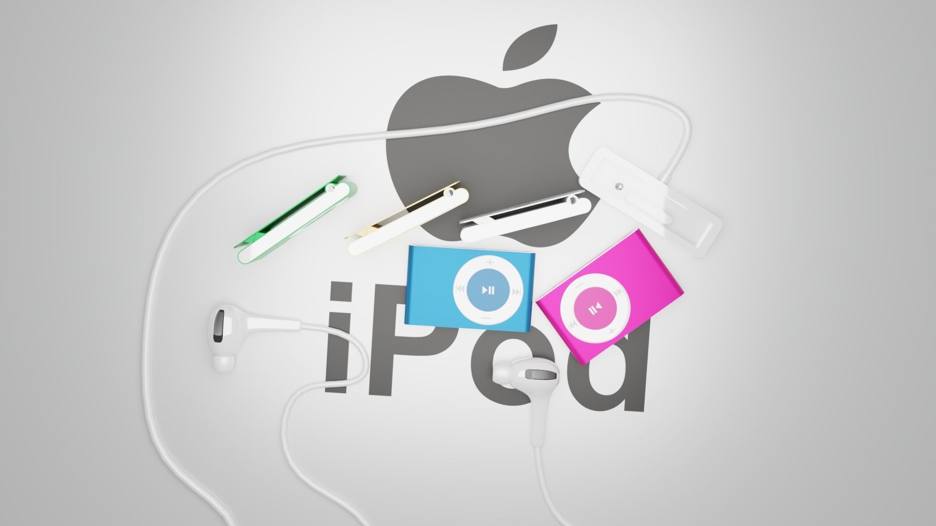 Apple iPod shuffle Low-poly 3D model 3D model rigged | CGTrader
