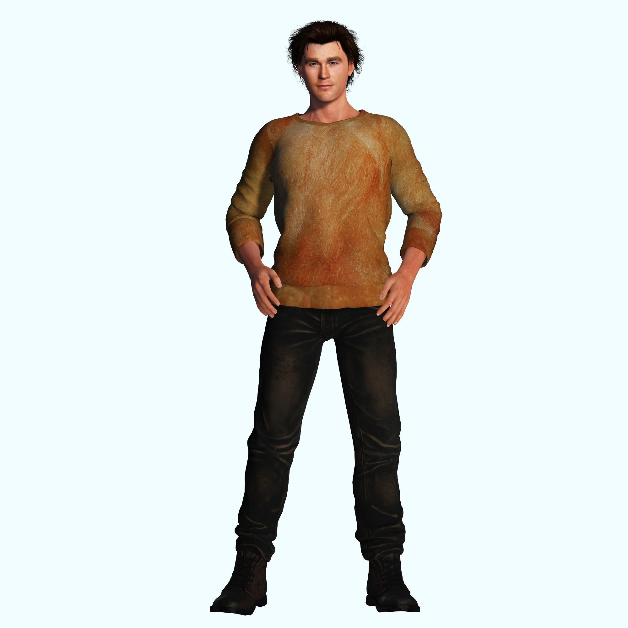 3D model Chris Hemsworth 3D Rigged model ready for animation VR / AR ...
