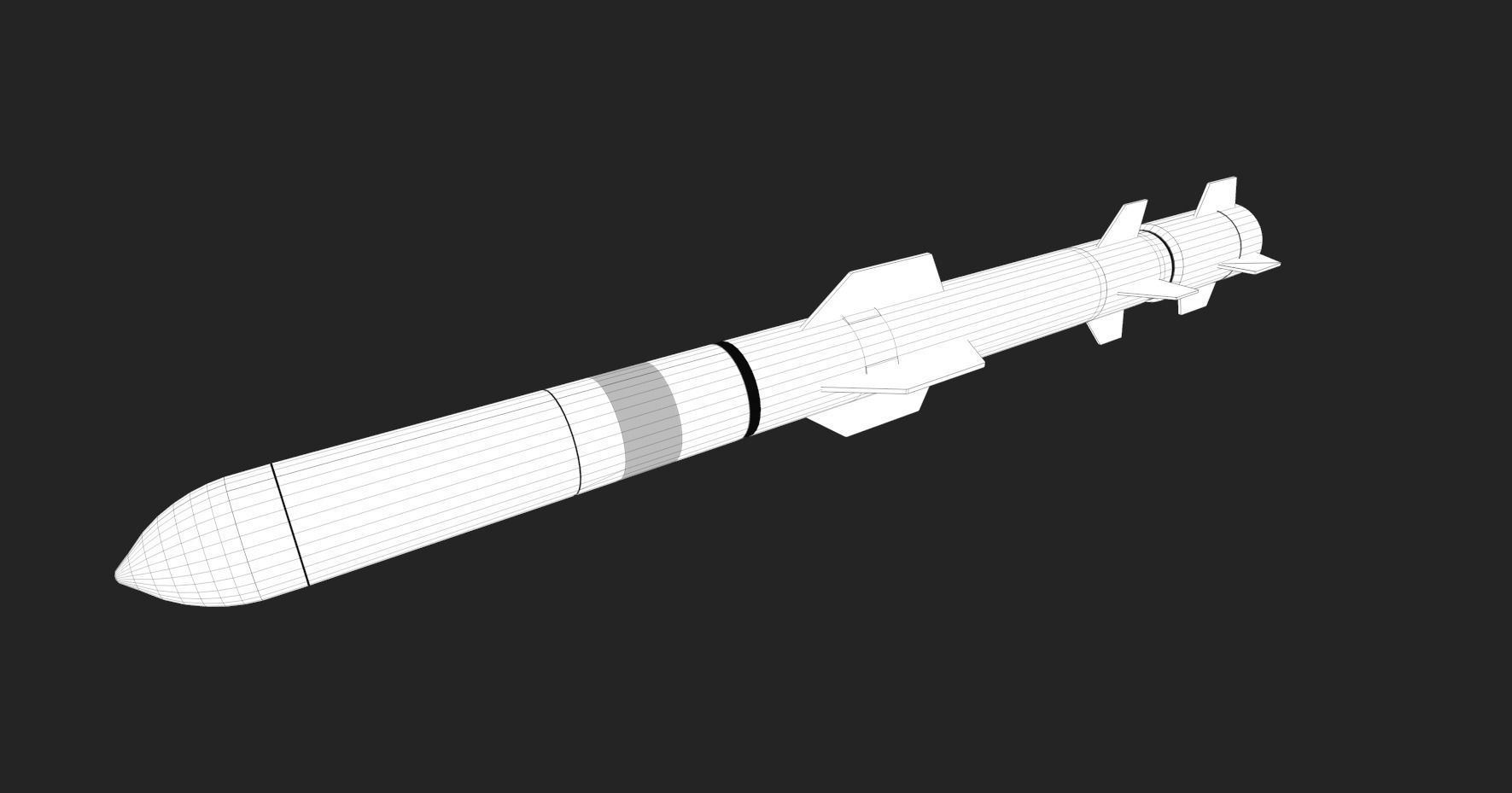 3D model Harpoon Missile VR / AR / low-poly | CGTrader