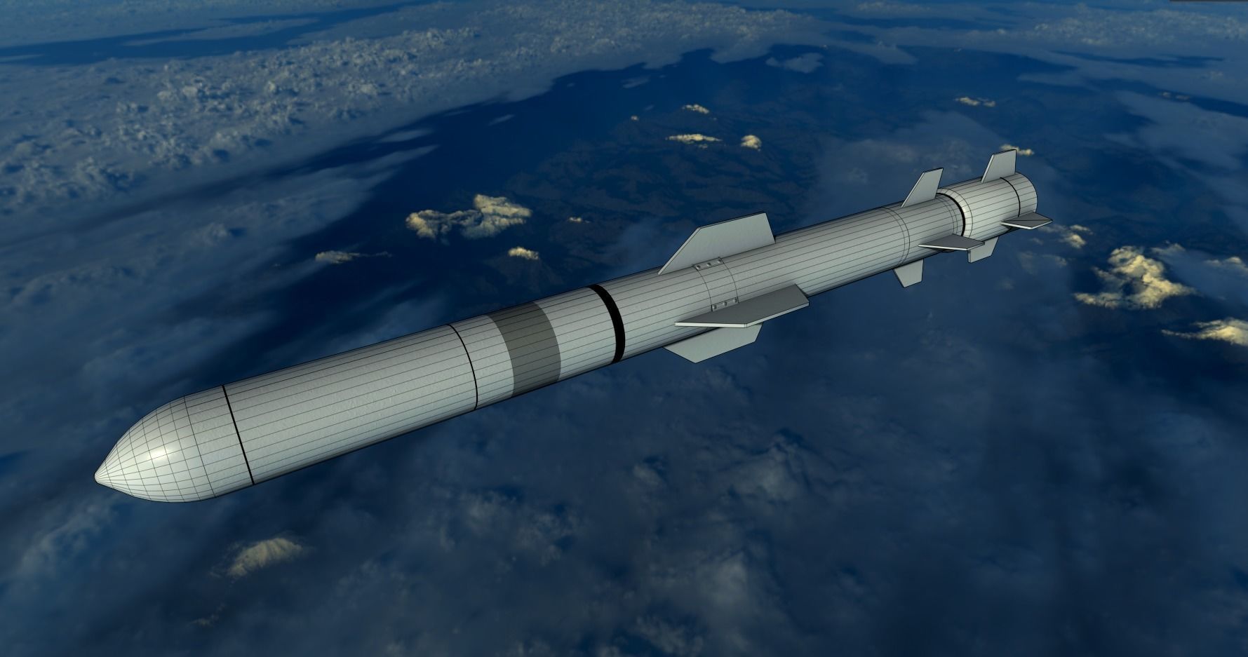 3D model Harpoon Missile VR / AR / low-poly | CGTrader