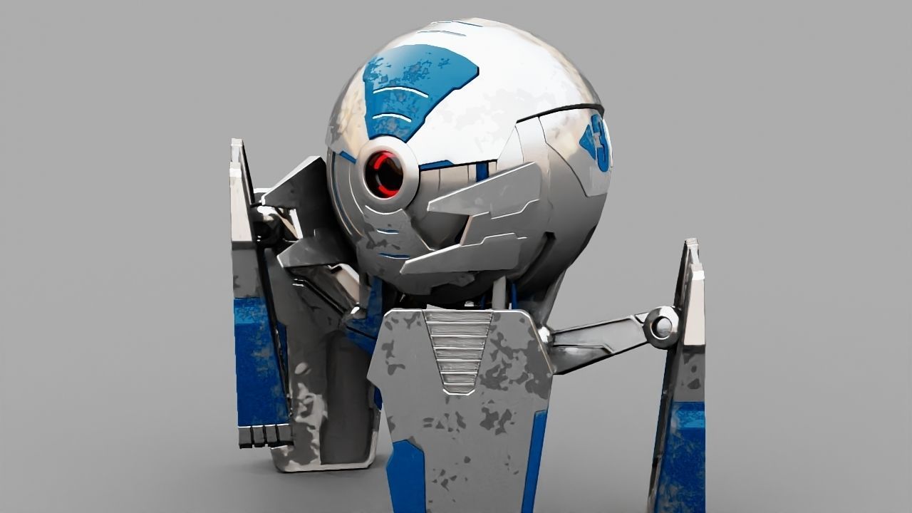 Ball Droid rigged - animated character 3D model animated rigged | CGTrader