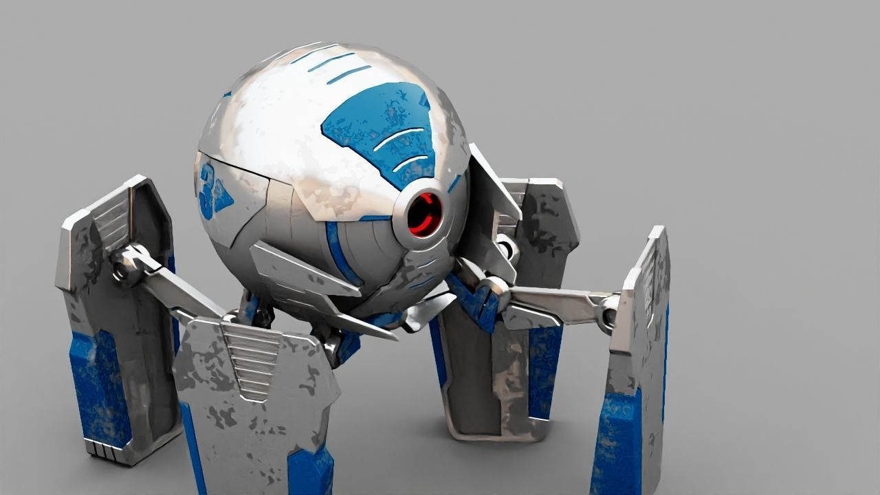Ball Droid rigged - animated character 3D model animated rigged | CGTrader