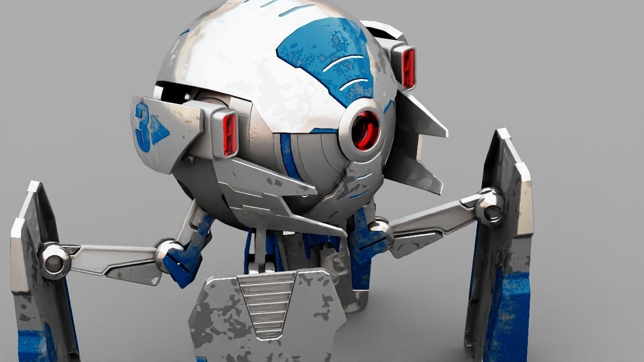 Ball Droid rigged - animated character 3D model animated rigged | CGTrader