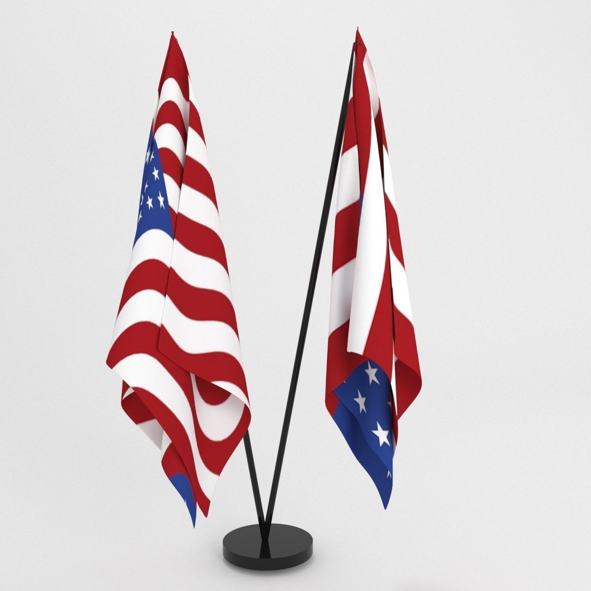 3D Model Collection AMERICAN POLITICAL PARTY FLAGS VR / AR / low-poly ...