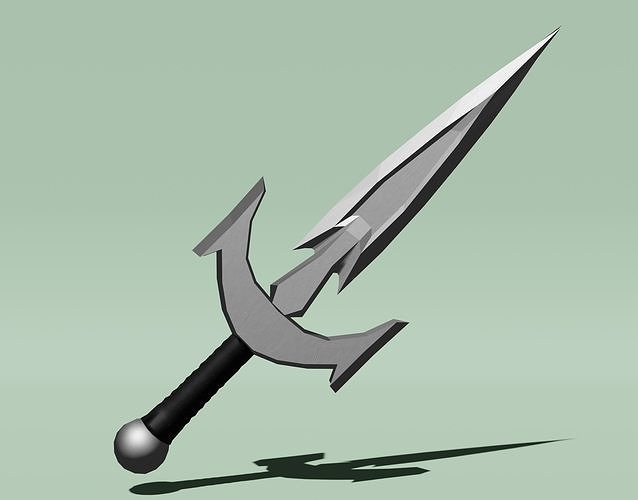 Low poly dagger sword free VR / AR / low-poly 3D model | CGTrader