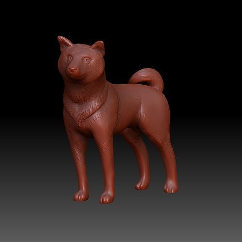 Shiba inu 3D model 3D printable | CGTrader