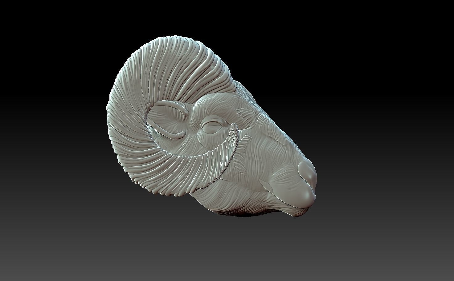 Mountain sheep head 3D model 3D printable | CGTrader
