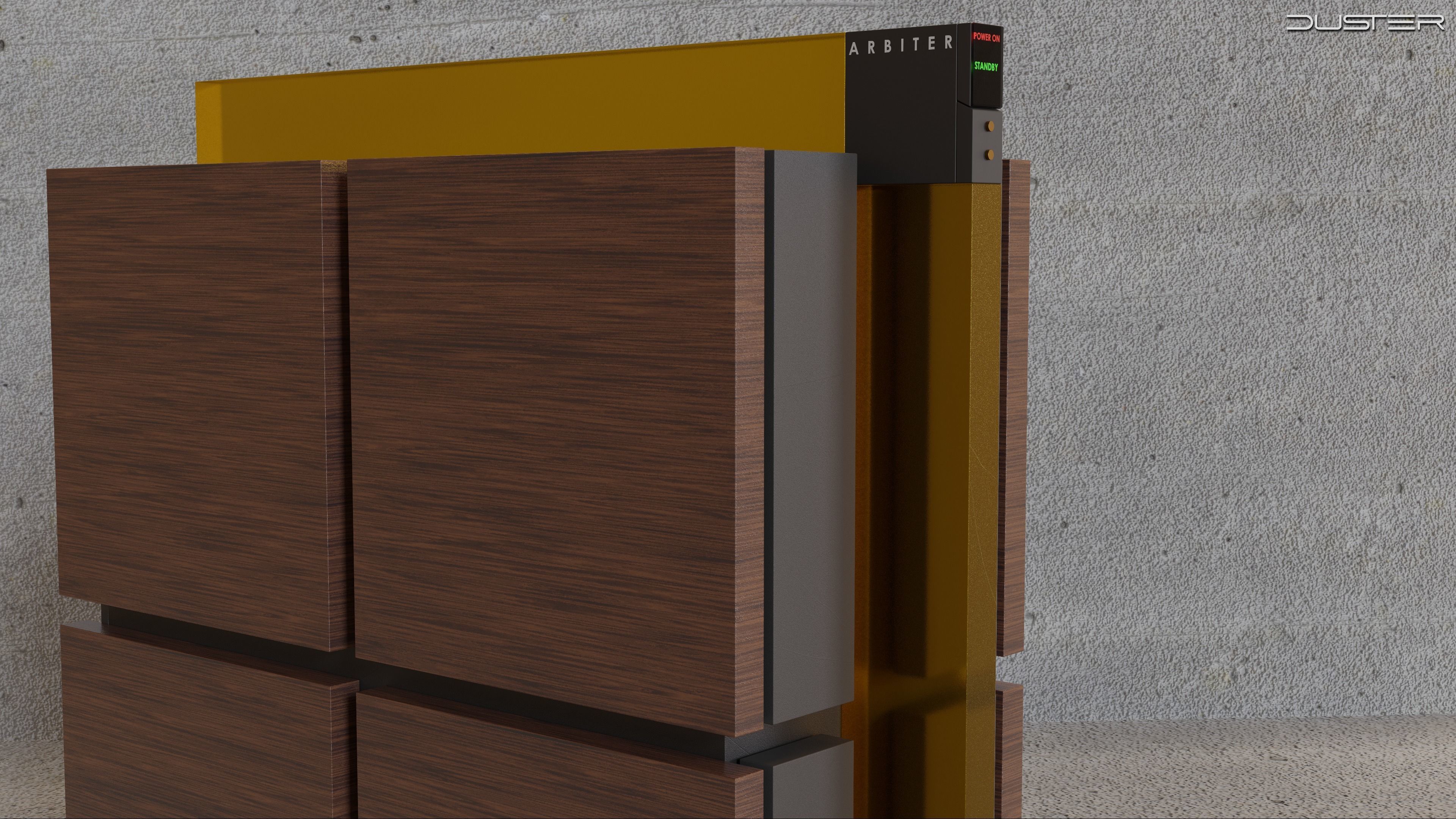 Dynaudio speakers and power amplifier 3D model | CGTrader