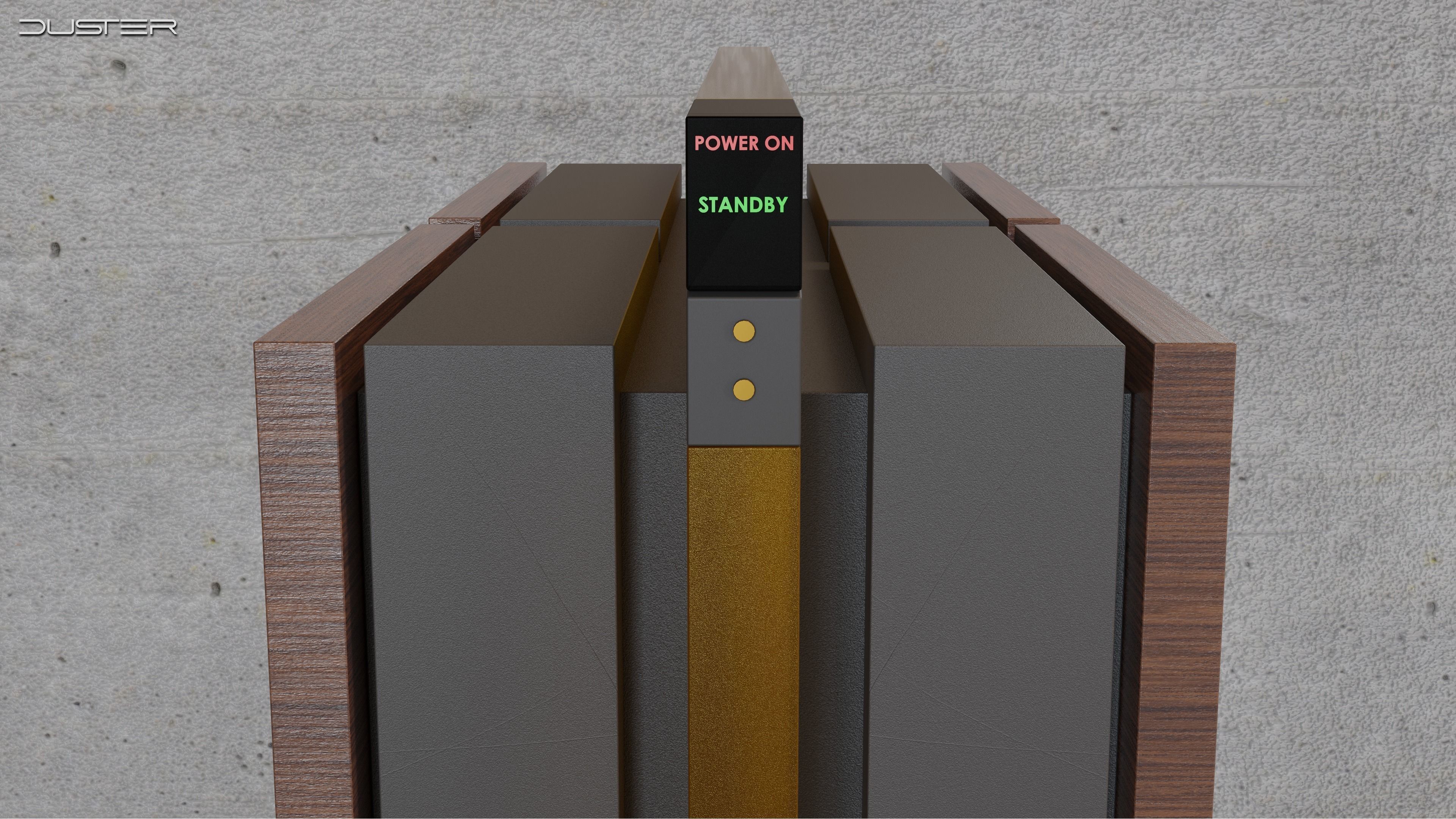 Dynaudio speakers and power amplifier 3D model | CGTrader