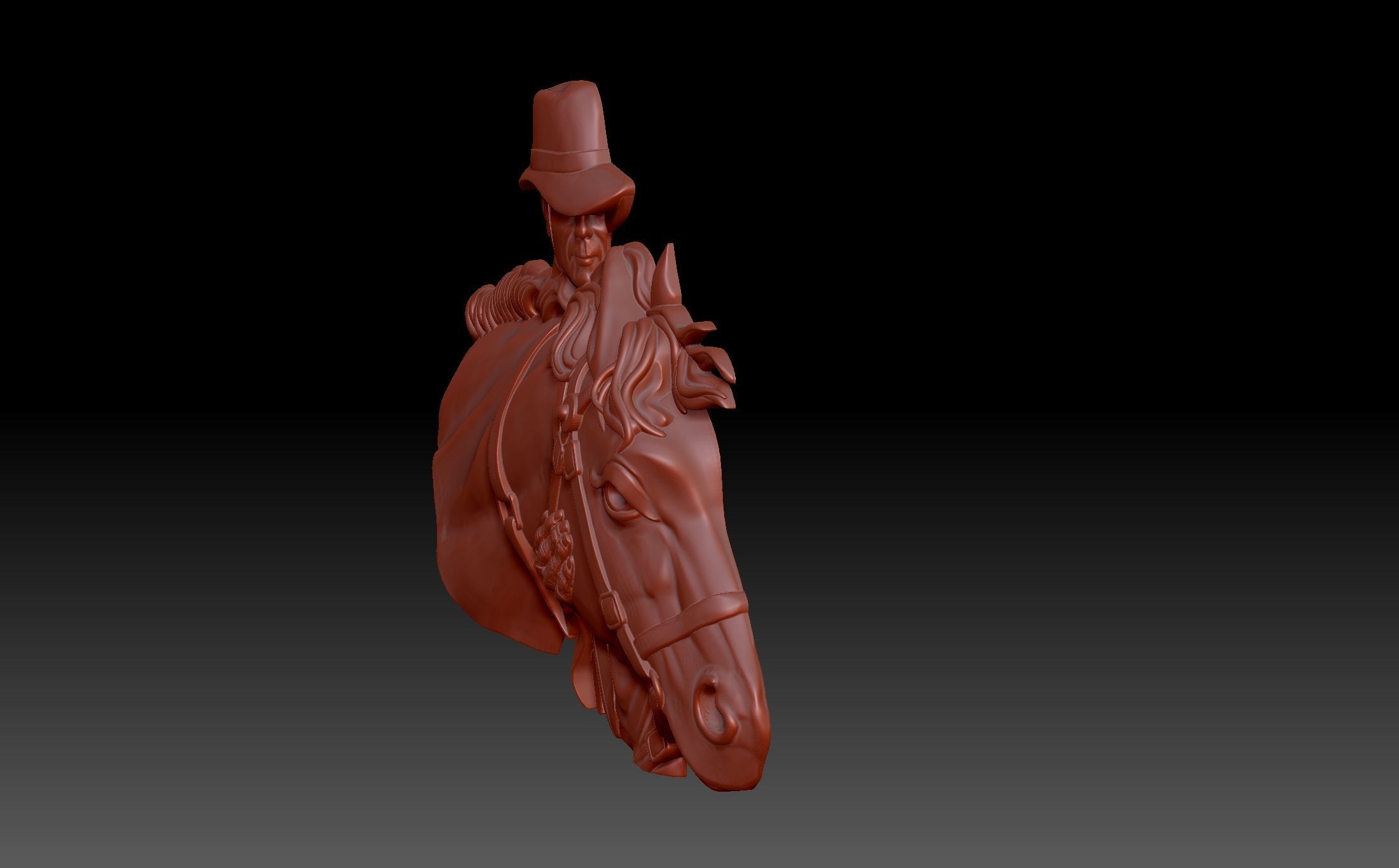 Cowboy and horse 3D model 3D printable | CGTrader