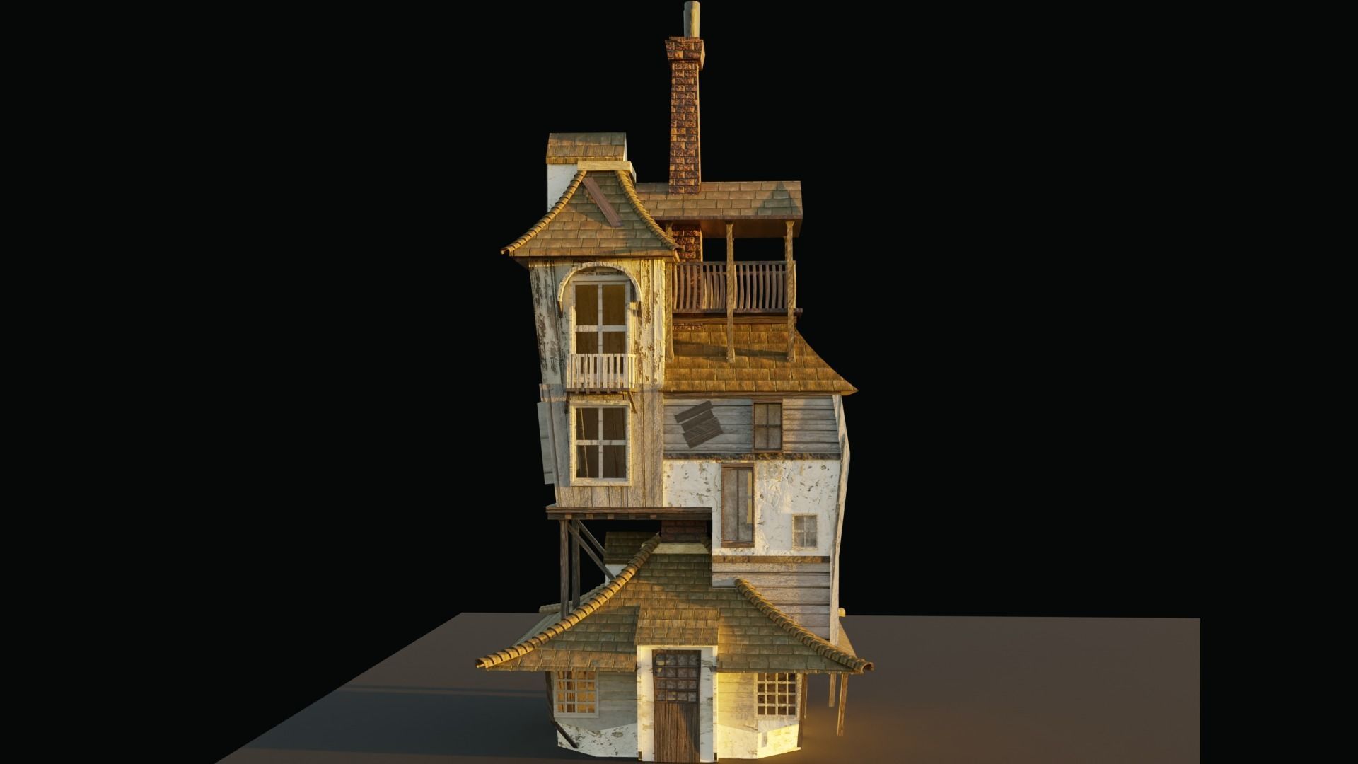 Harry Potter Weasley House The Burrow 3D model | CGTrader