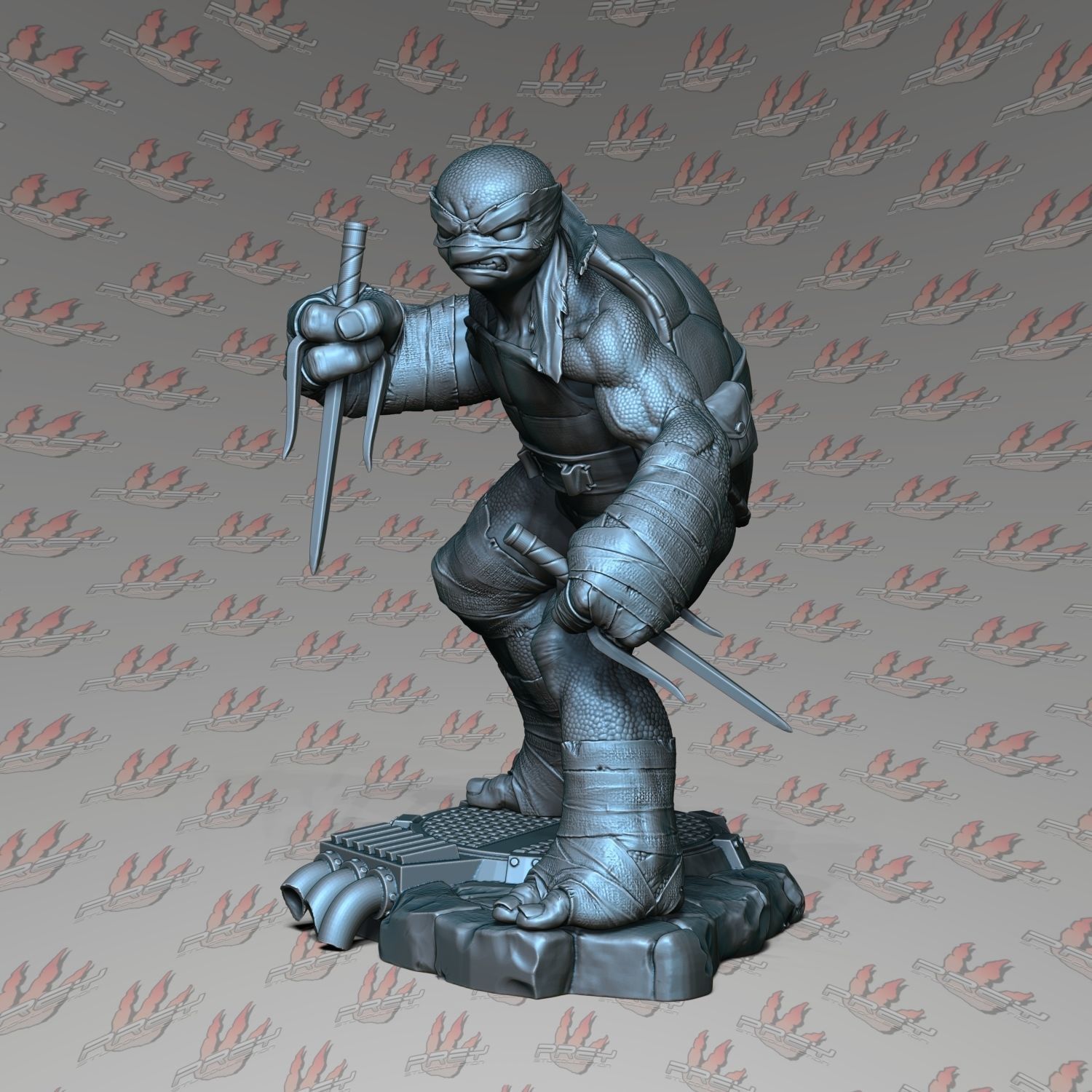 Raph 1-10 scale TMNT - IDW 3D model 3D printable | CGTrader