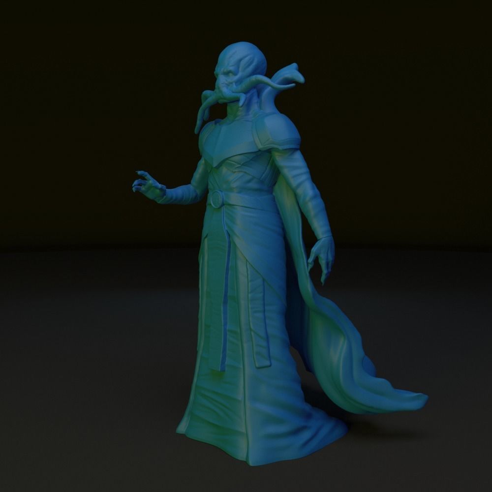 RPG Mind Flayer miniature to print 3D model 3D printable | CGTrader