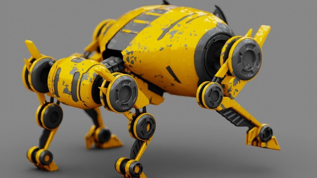 4Leg bot Rigged 3D model rigged | CGTrader