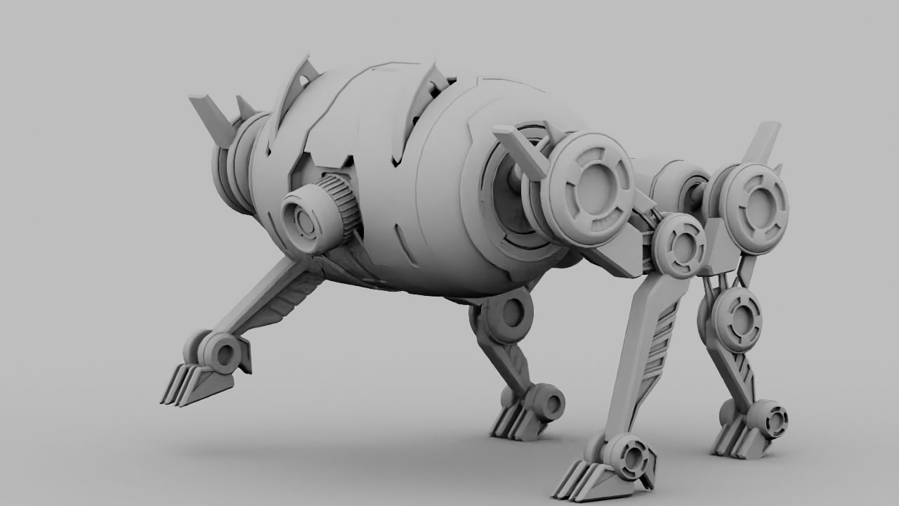 4Leg bot Rigged 3D model rigged | CGTrader
