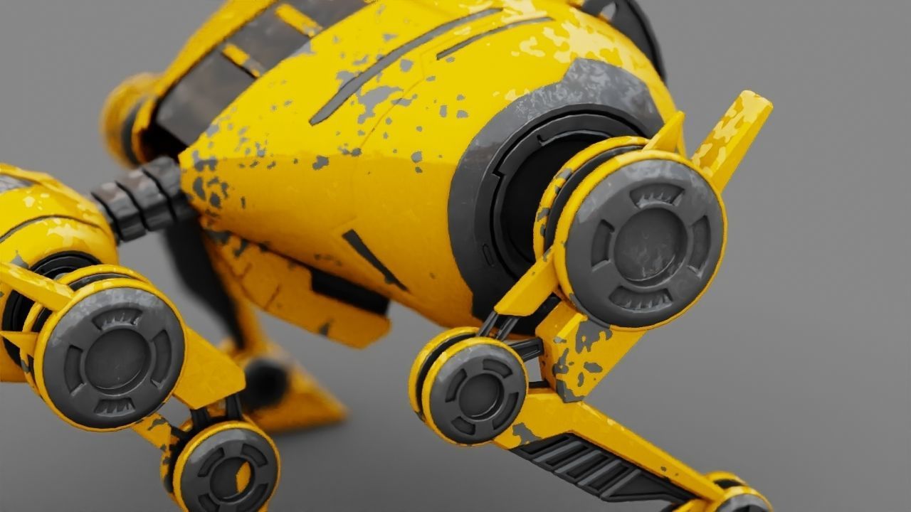 4Leg bot Rigged 3D model rigged | CGTrader