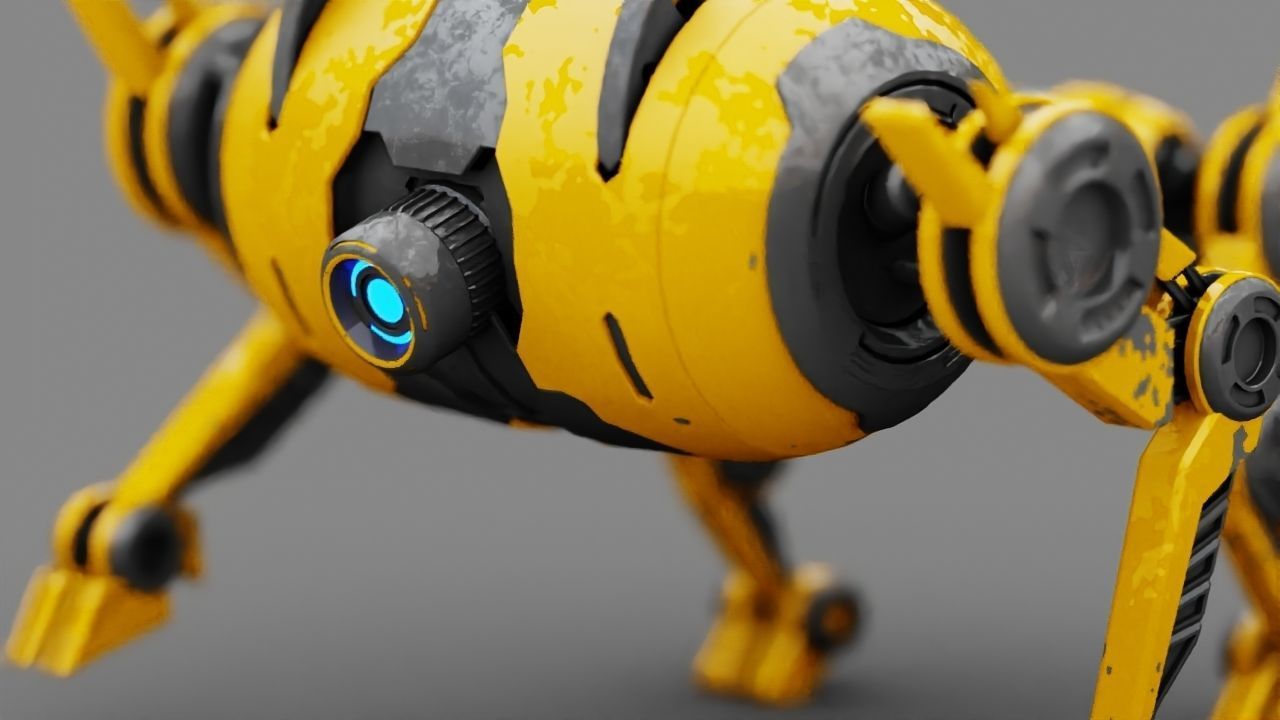 4Leg bot Rigged 3D model rigged | CGTrader