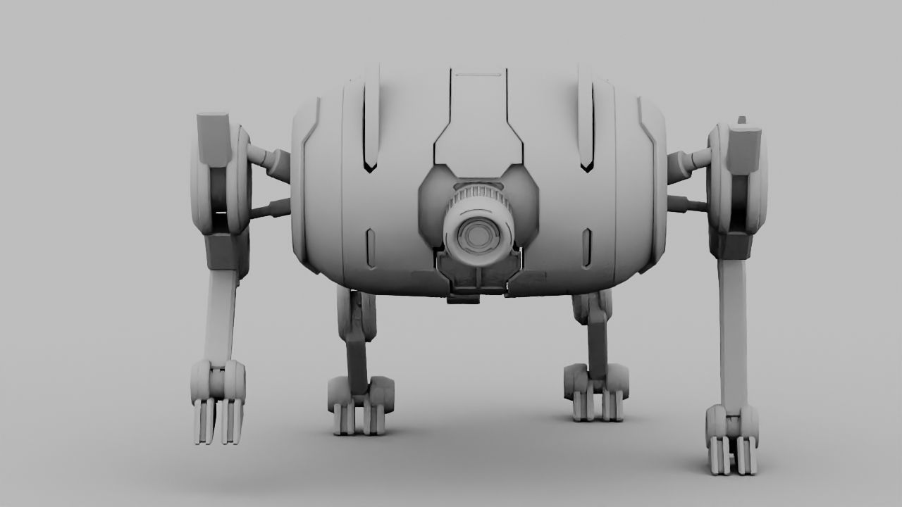 4Leg bot Rigged 3D model rigged | CGTrader