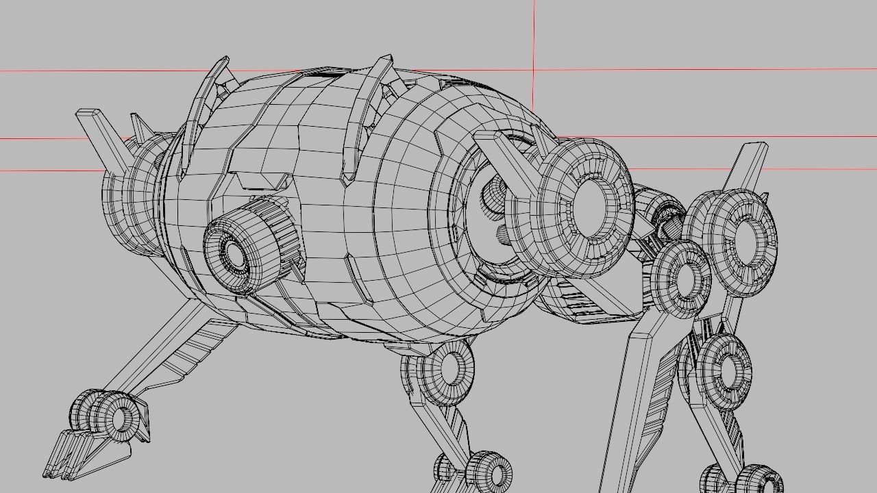 4Leg bot Rigged 3D model rigged | CGTrader