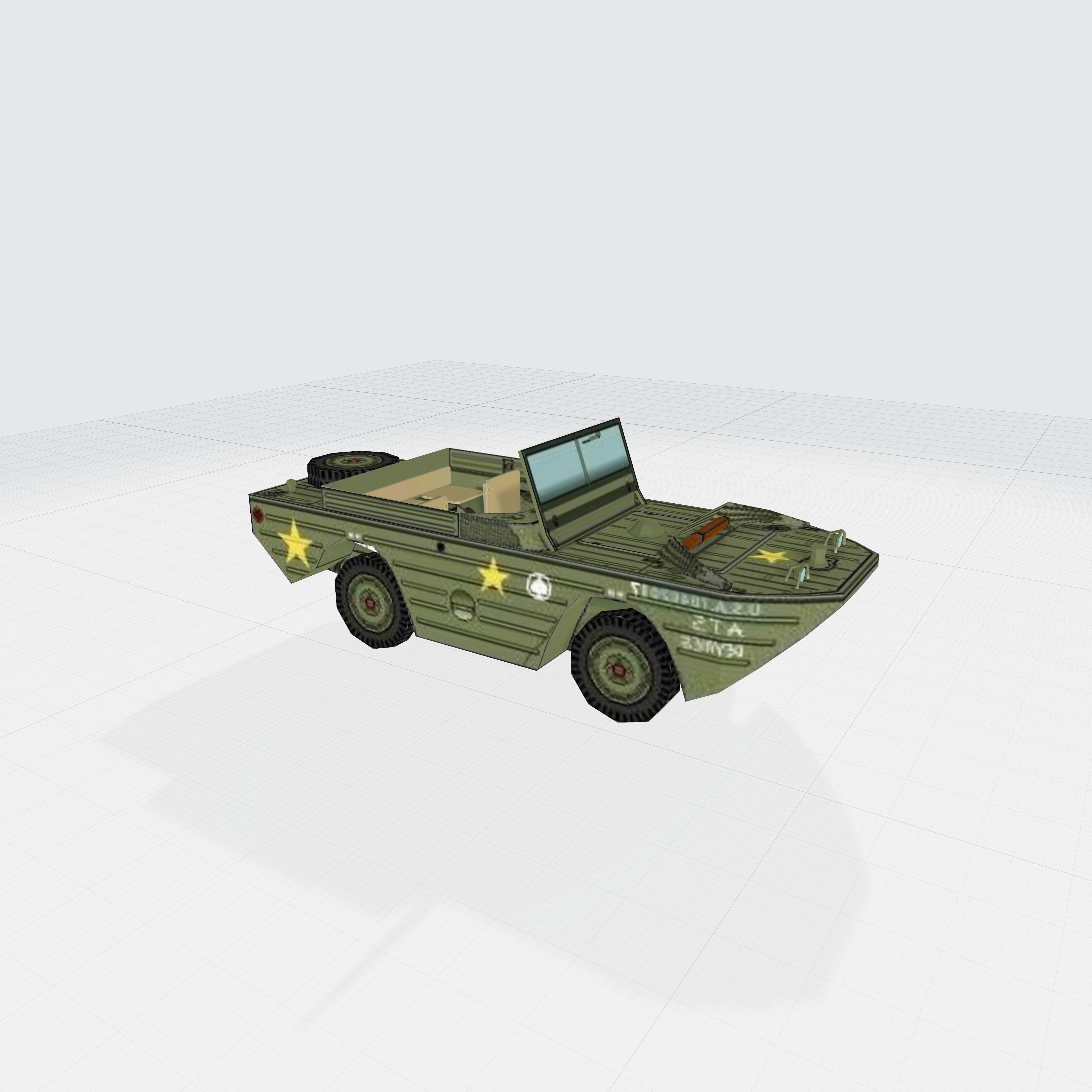 GPA Amphi Jeep 3D model | CGTrader
