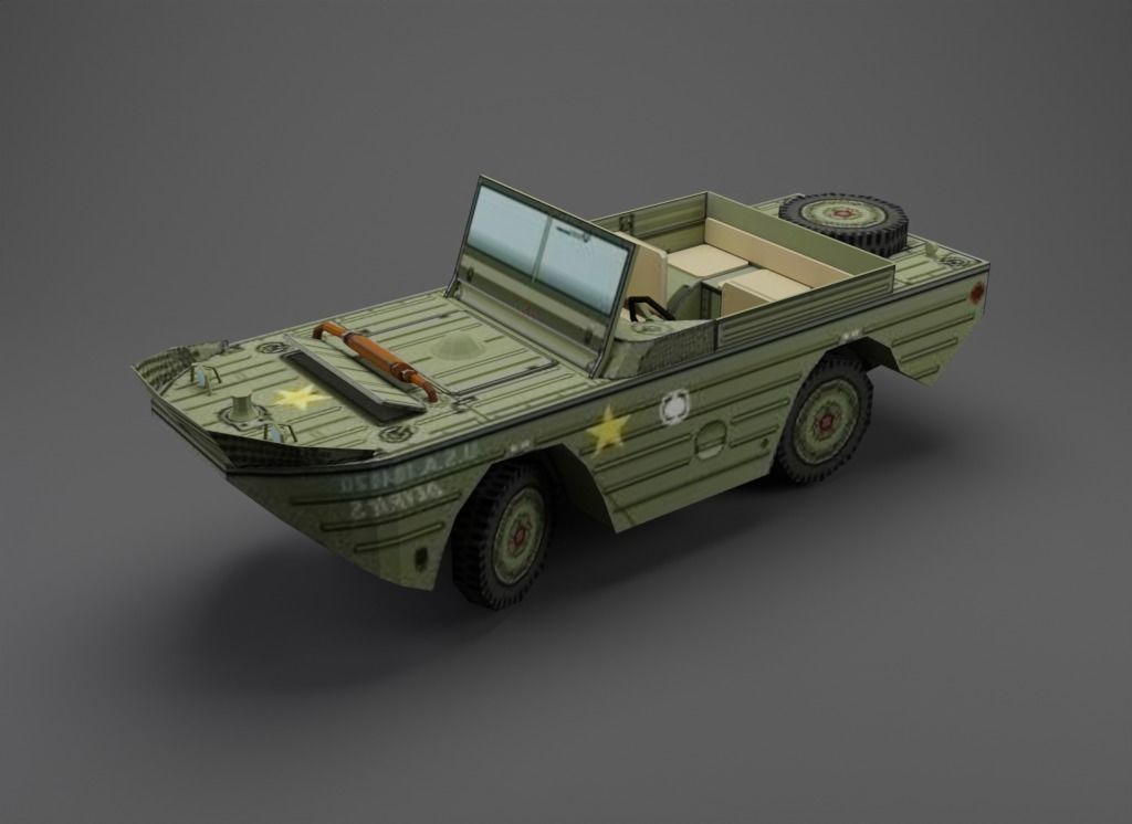 GPA Amphi Jeep 3D model | CGTrader