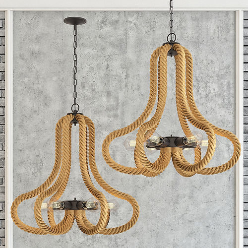 Bell rope chandelier 3D model | CGTrader