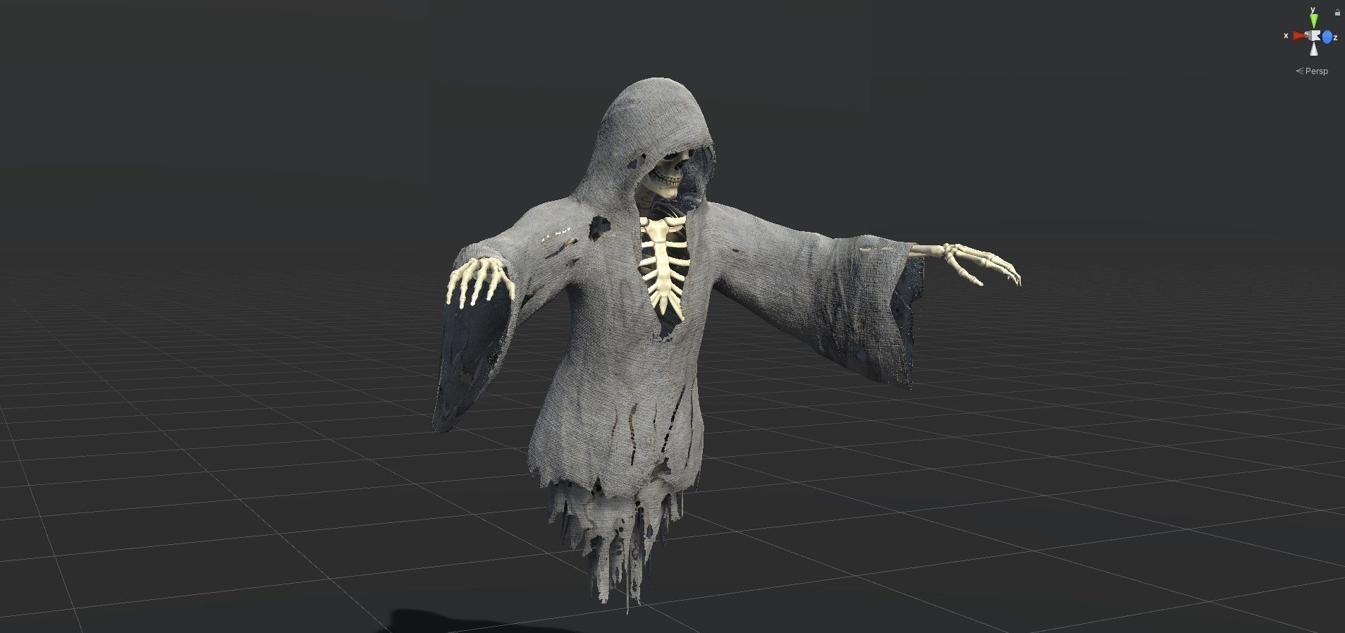 3D model Ghost skeleton in hooded robe VR / AR / low-poly | CGTrader