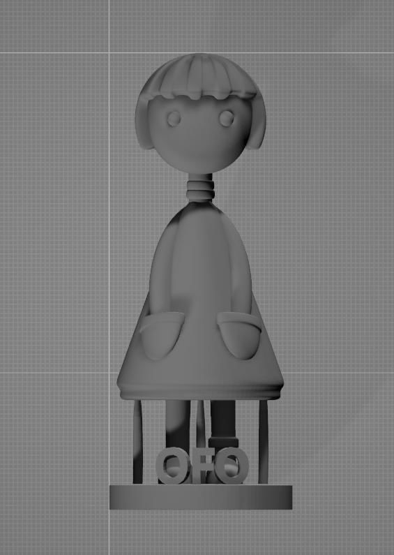 Mini-characters girl in cage 3D model 3D printable | CGTrader