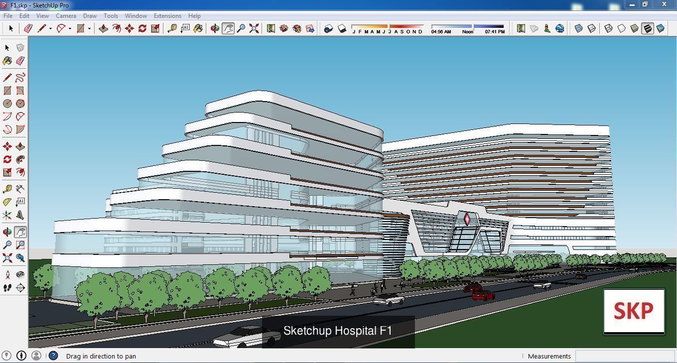 Collection 24 Sketchup Hospital and Library models | CGTrader
