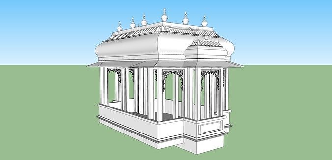 3D model indian jodhpuri stone chatri temple VR / AR / low-poly | CGTrader