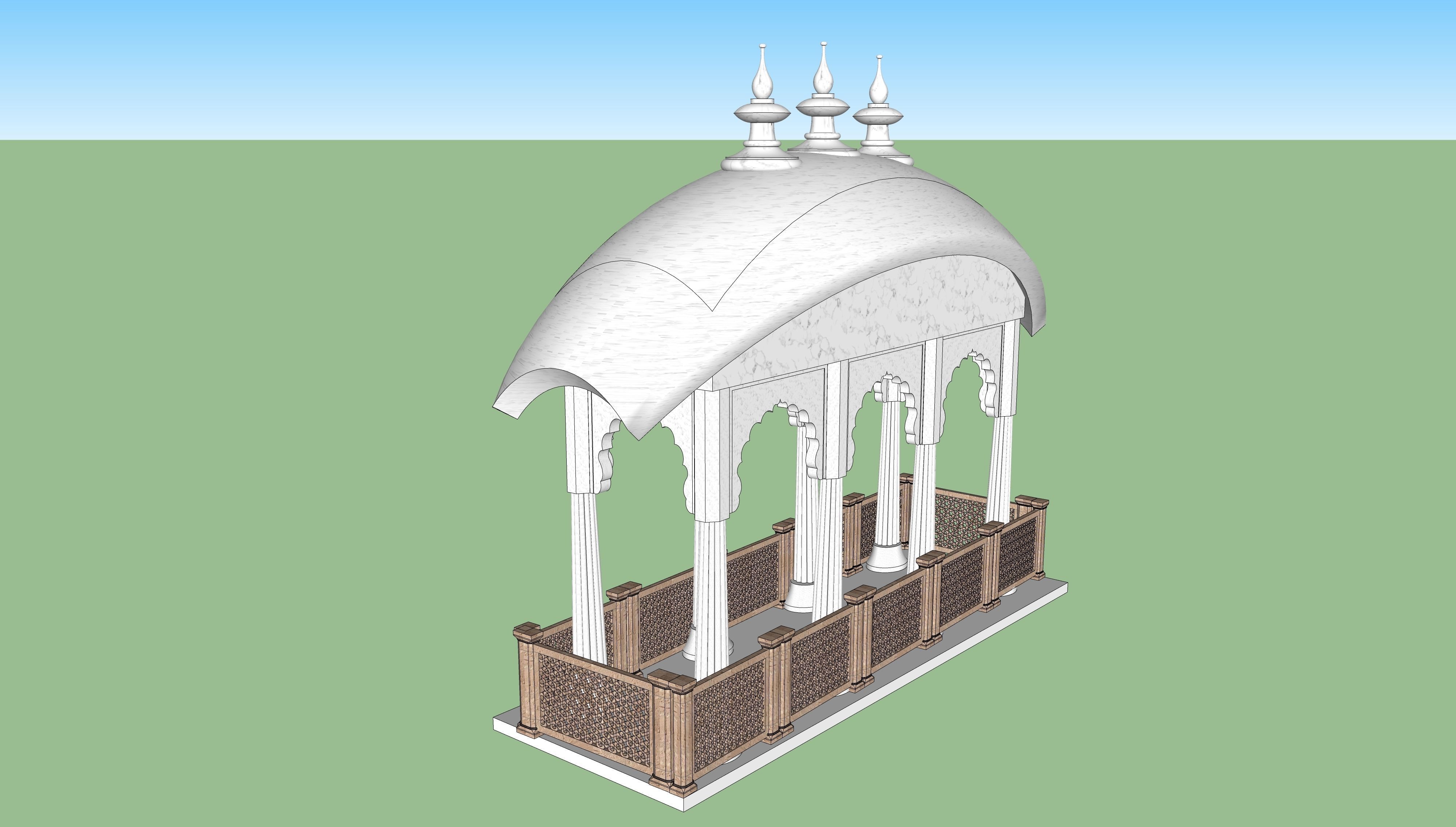 3D model indian jodhpuri stone chatri temple VR / AR / low-poly | CGTrader