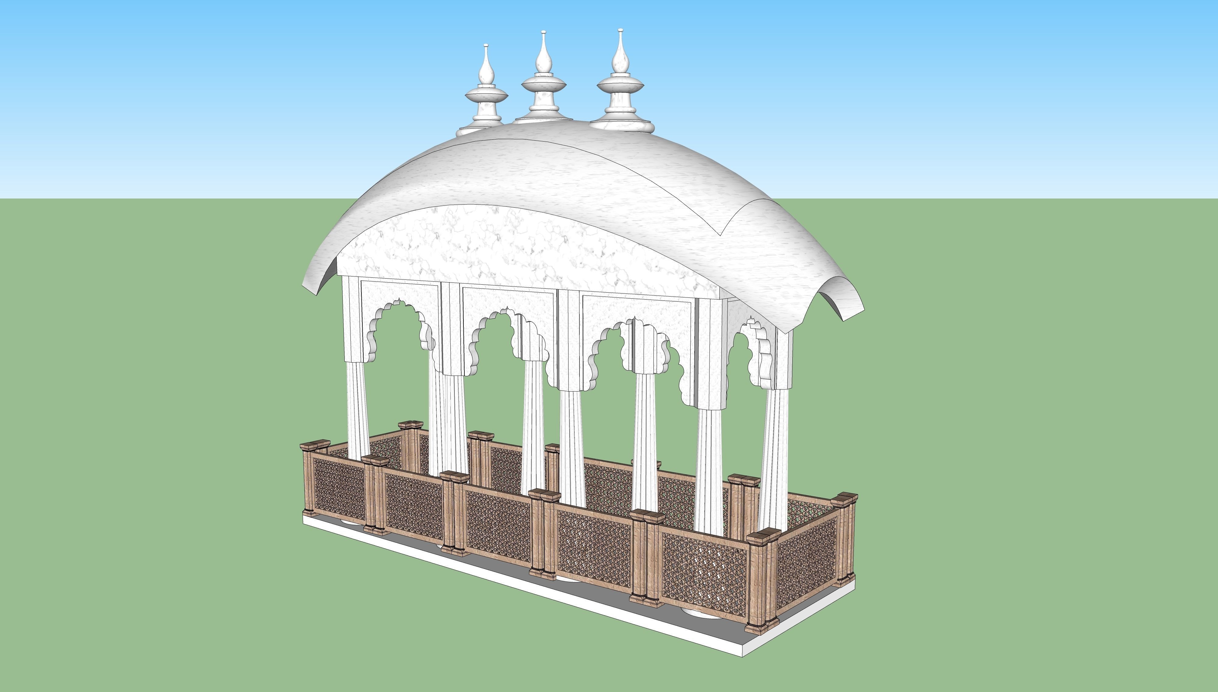 3D model indian jodhpuri stone chatri temple VR / AR / low-poly | CGTrader