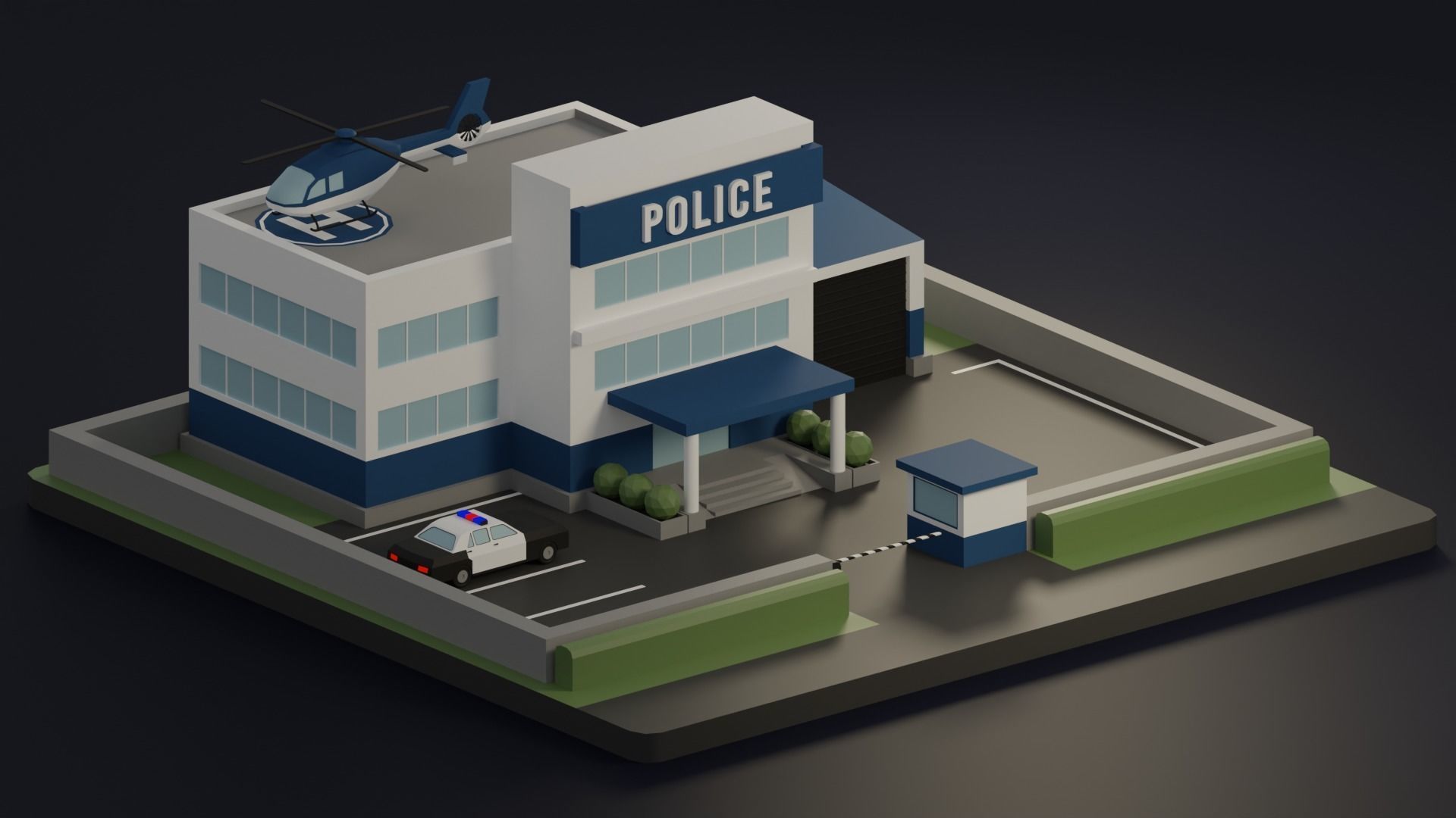 3D model Police station VR / AR / low-poly | CGTrader