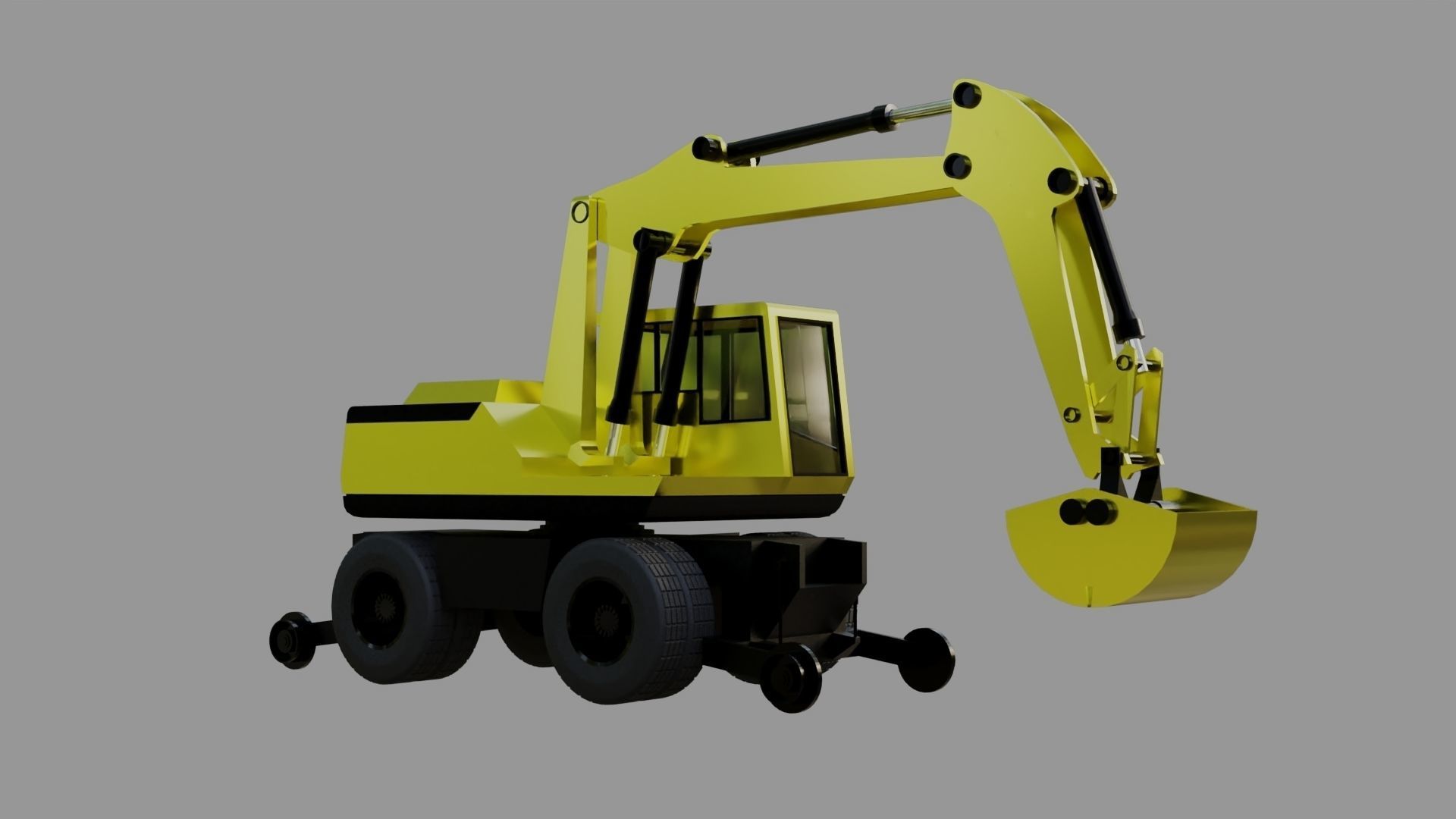 3D model Railroad excavator VR / AR / low-poly | CGTrader